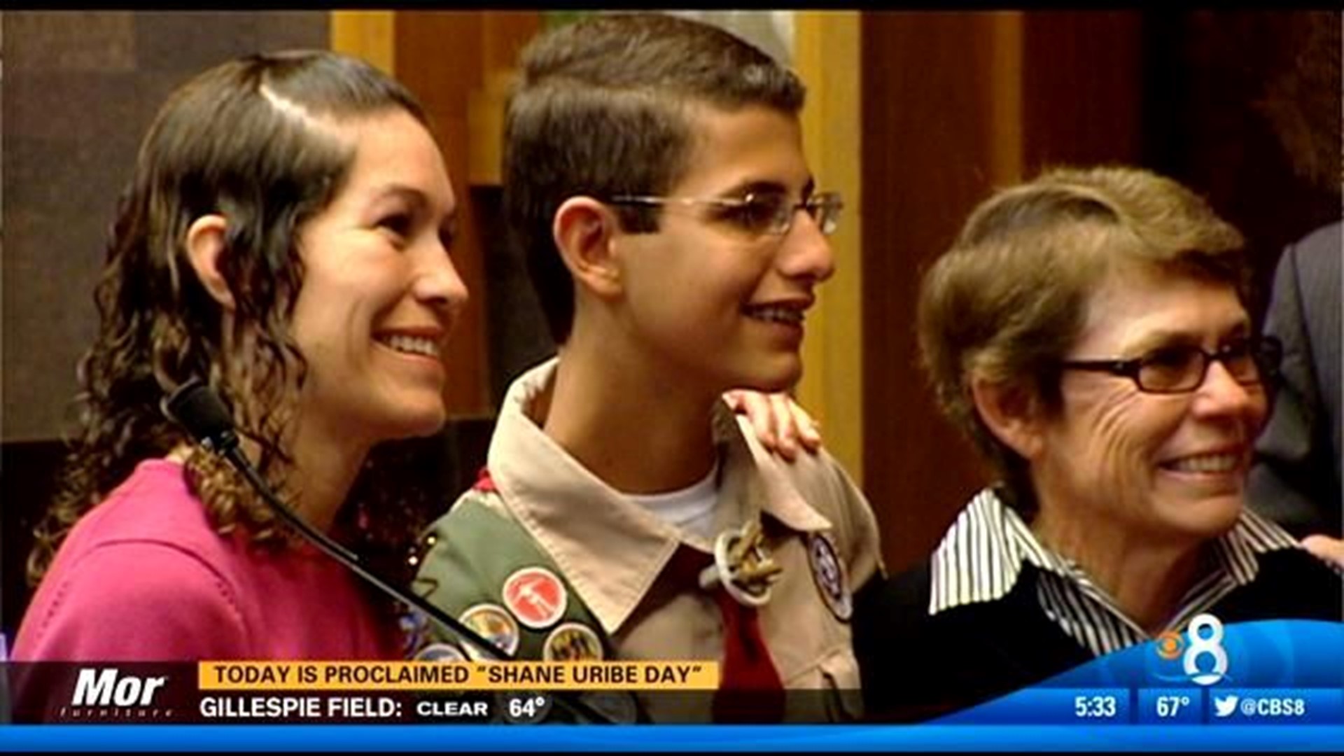 Tuesday proclaimed "Shane Uribe Day" | cbs8.com