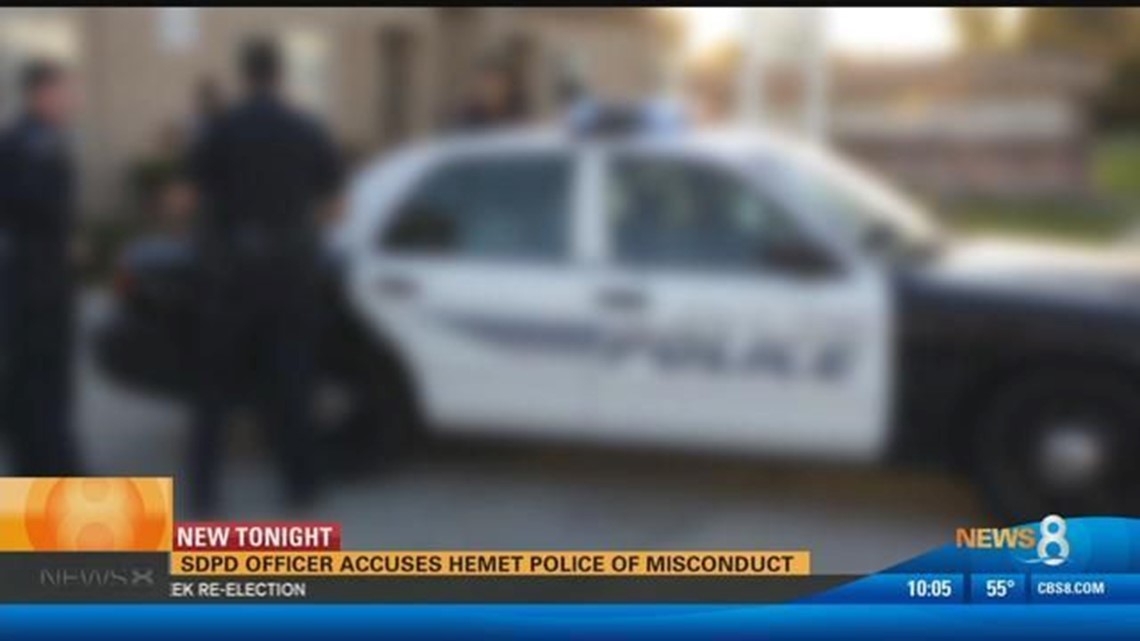 SDPD officer accuses Hemet Police of misconduct | cbs8.com