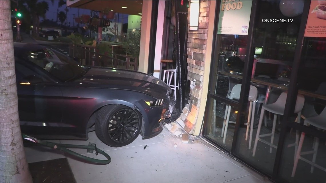 Plant based restaurant damaged after car hits building | cbs8.com