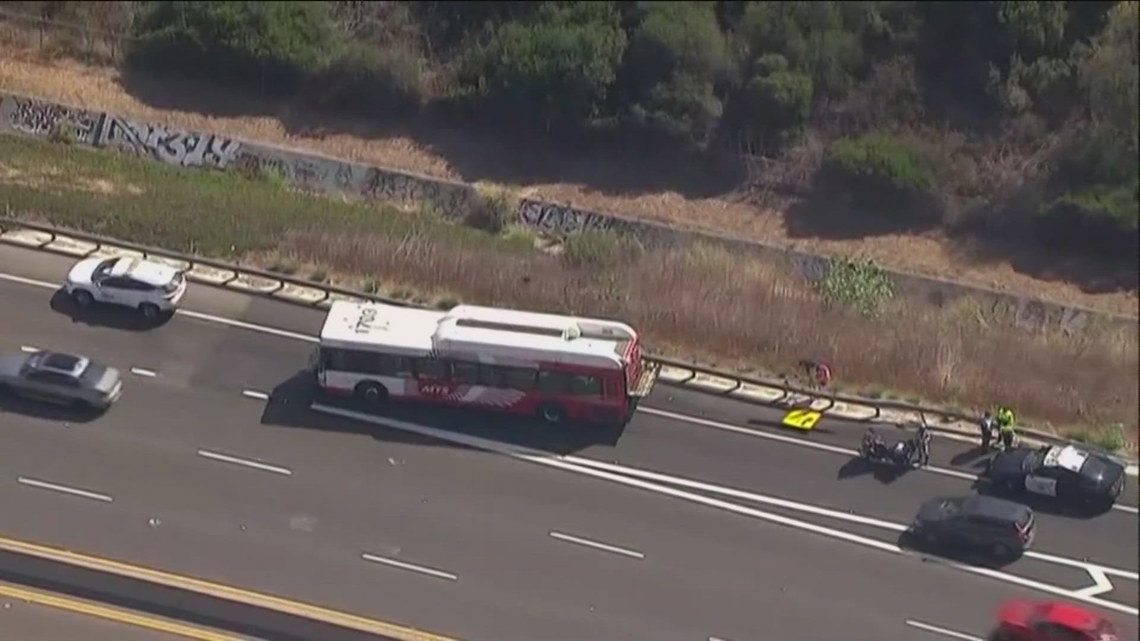 Bus driver dies in medical emergency crash on SR-163 | cbs8.com