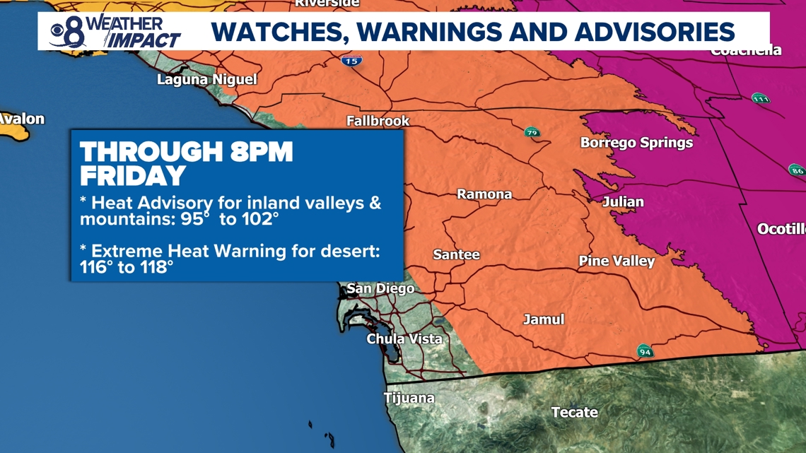 San Diego Weather | Heat Advisory, Extreme Heat Warning | cbs8.com