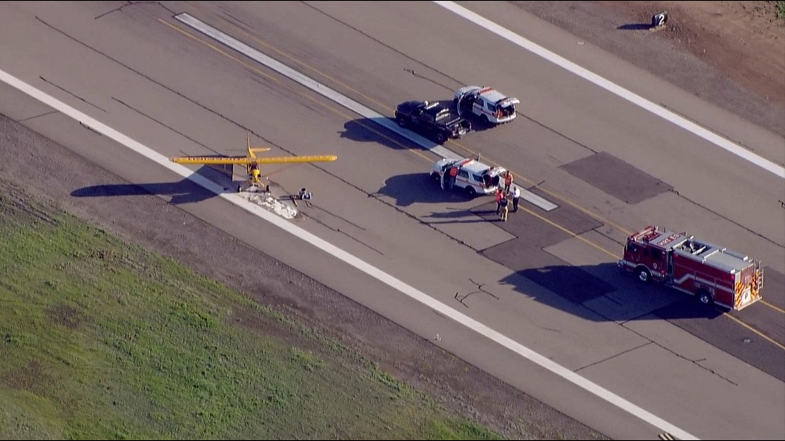 Small plane crashes on runway of Gillespie Field | cbs8.com