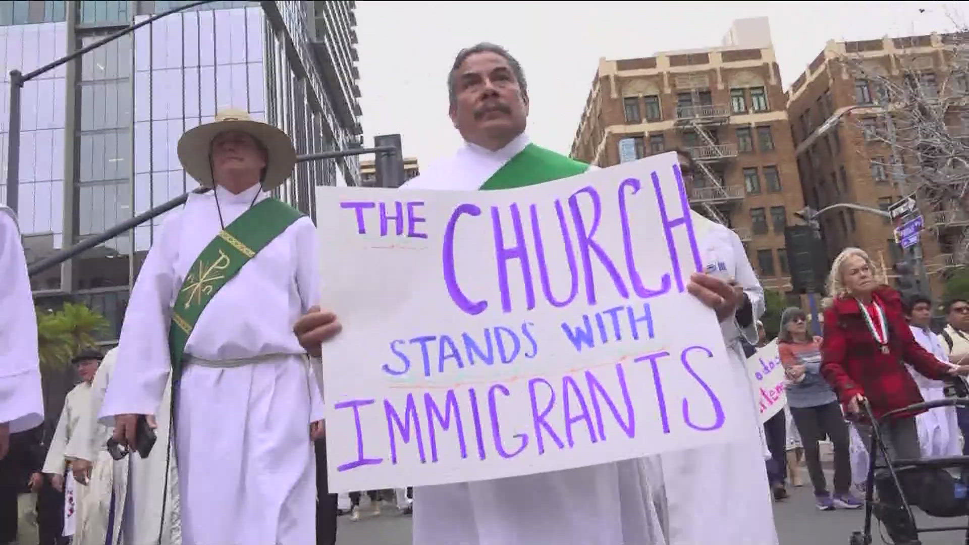 Local church holds prayer, procession in solidarity for immigrants | cbs8.com