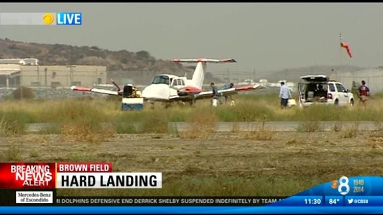 Plane makes hard landing at Brown Field | cbs8.com