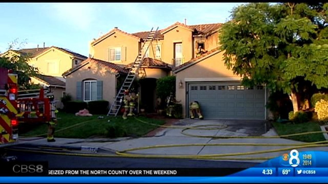 Fire damages Scripps Ranch home | cbs8.com