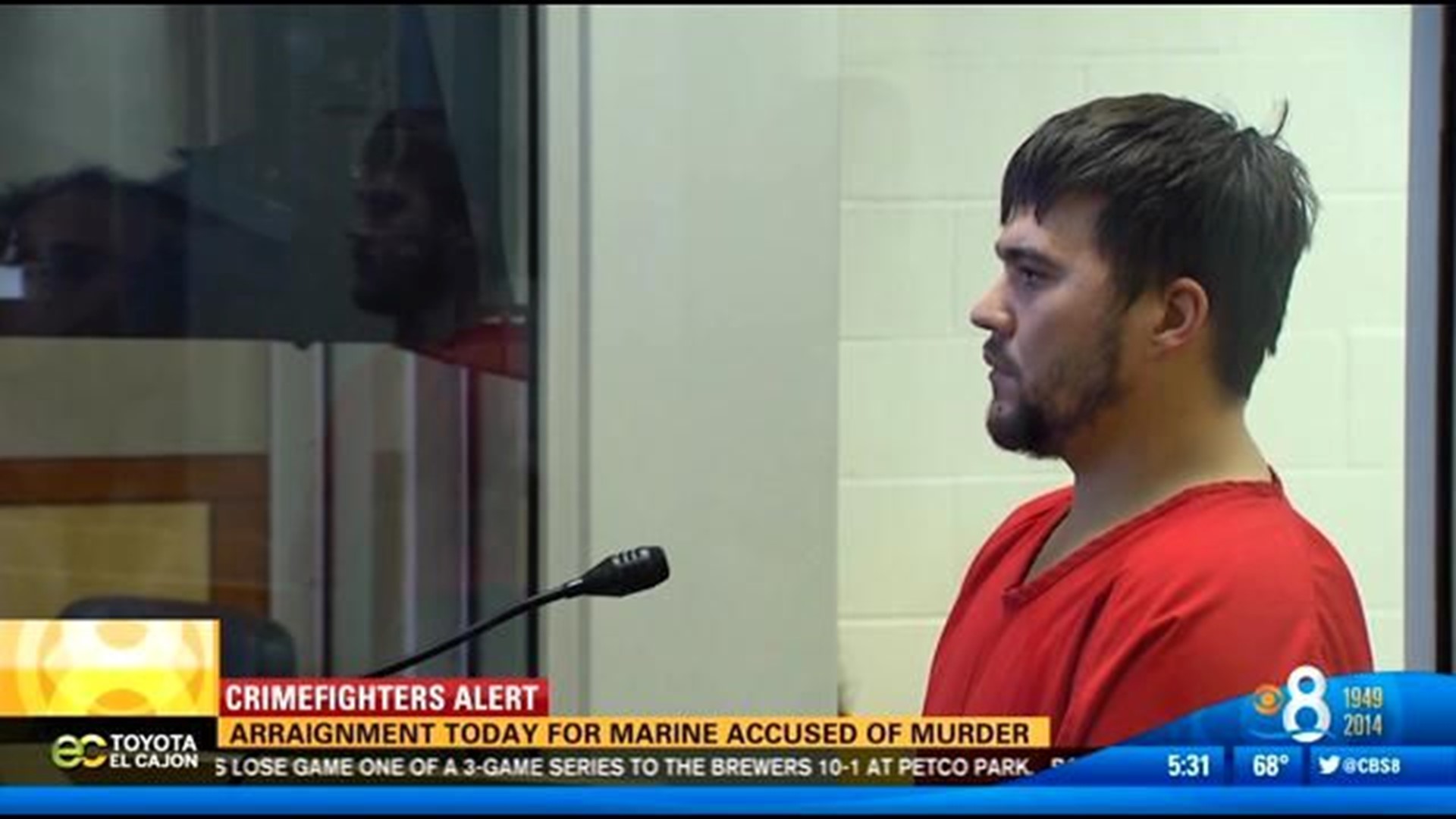 Arraignment for Marine accused of murder | cbs8.com