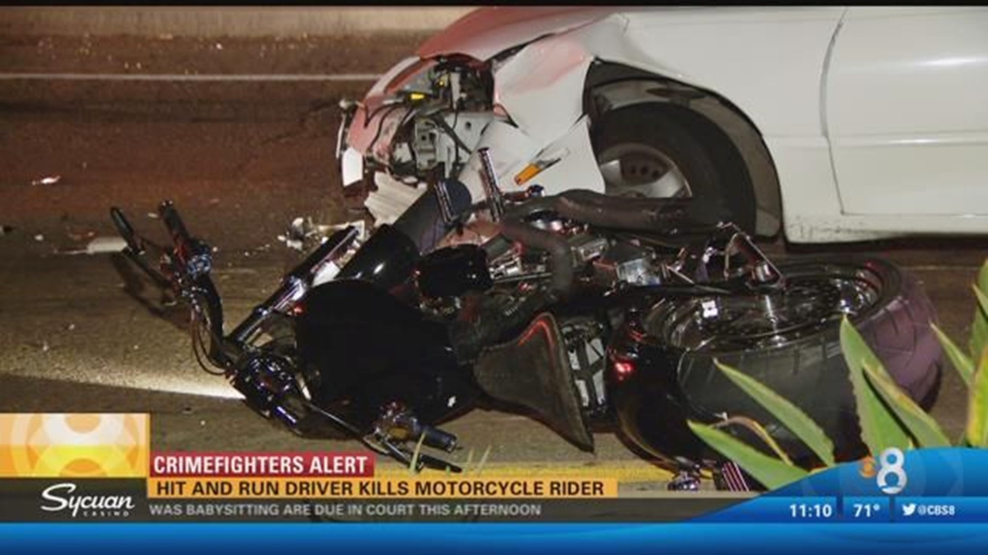 Hit-and-run driver kills motorcycle rider | cbs8.com
