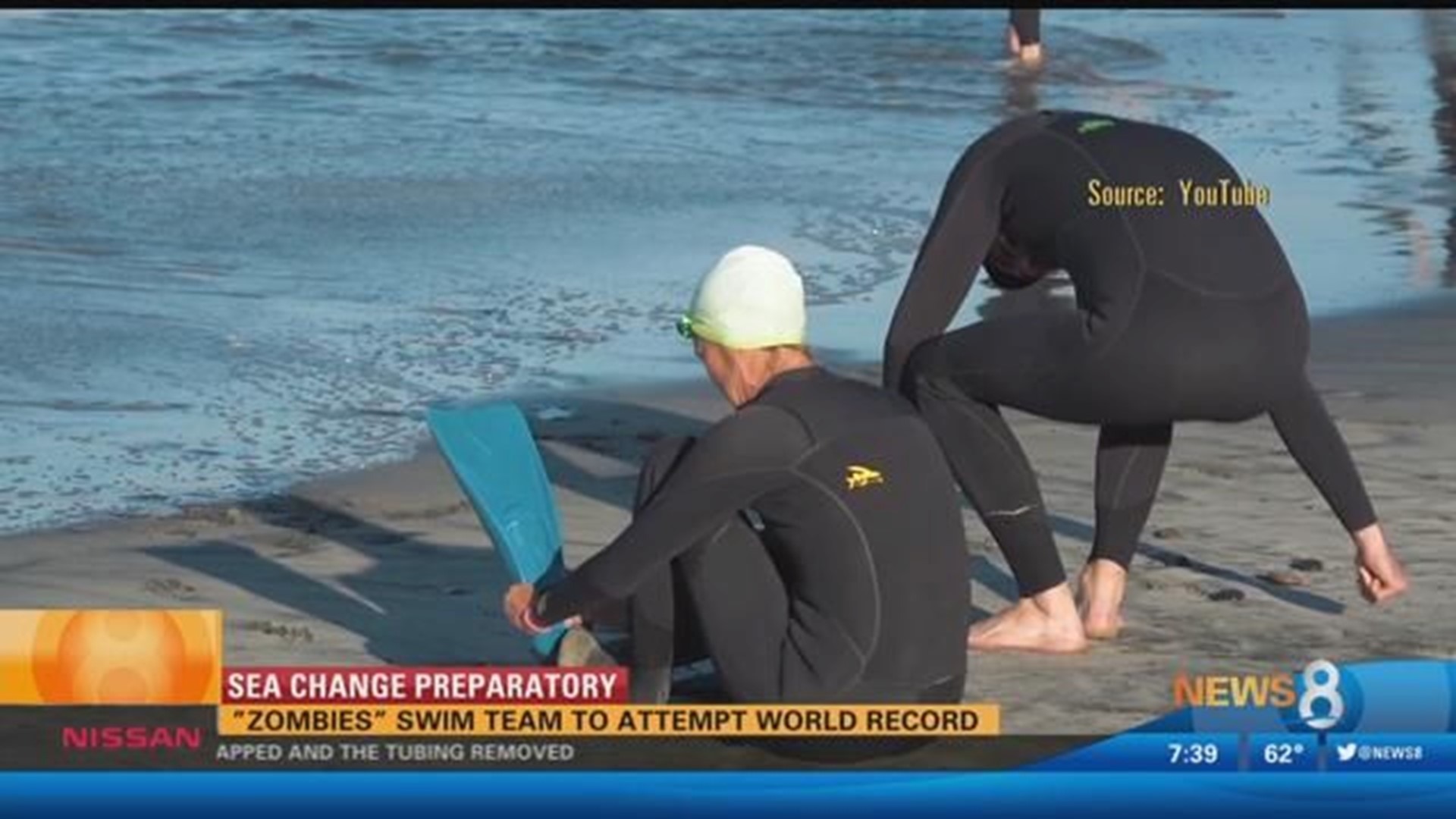 Zombies Swim Team in Del Mar attempt world record | cbs8.com