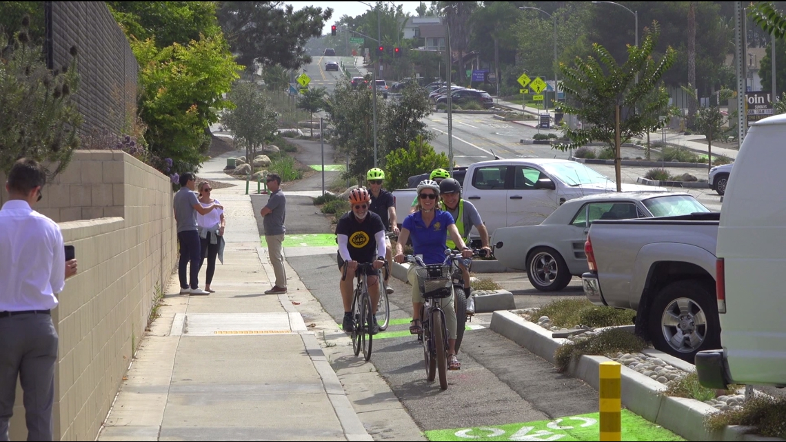 Encinitas residents rally to save street safety project | cbs8.com