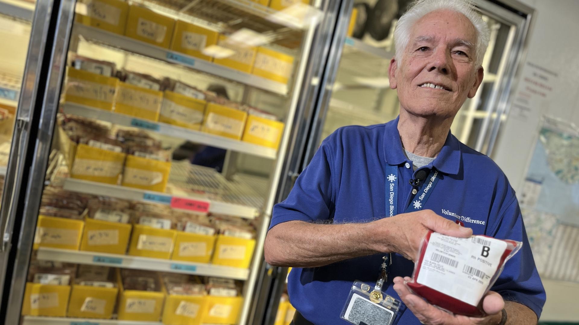 San Diego's Jim Walker donates 170 gallons of blood in 55-year journey ...