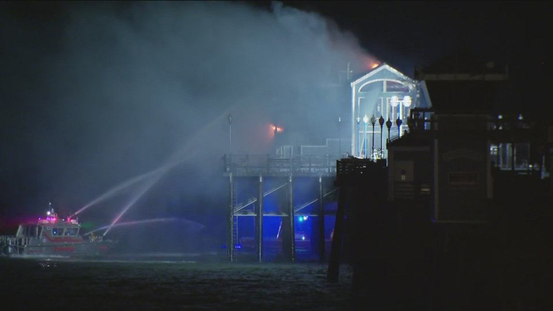Fire crews contain spread of massive fire that erupted on historic Oceanside Pier | 11 p.m ...
