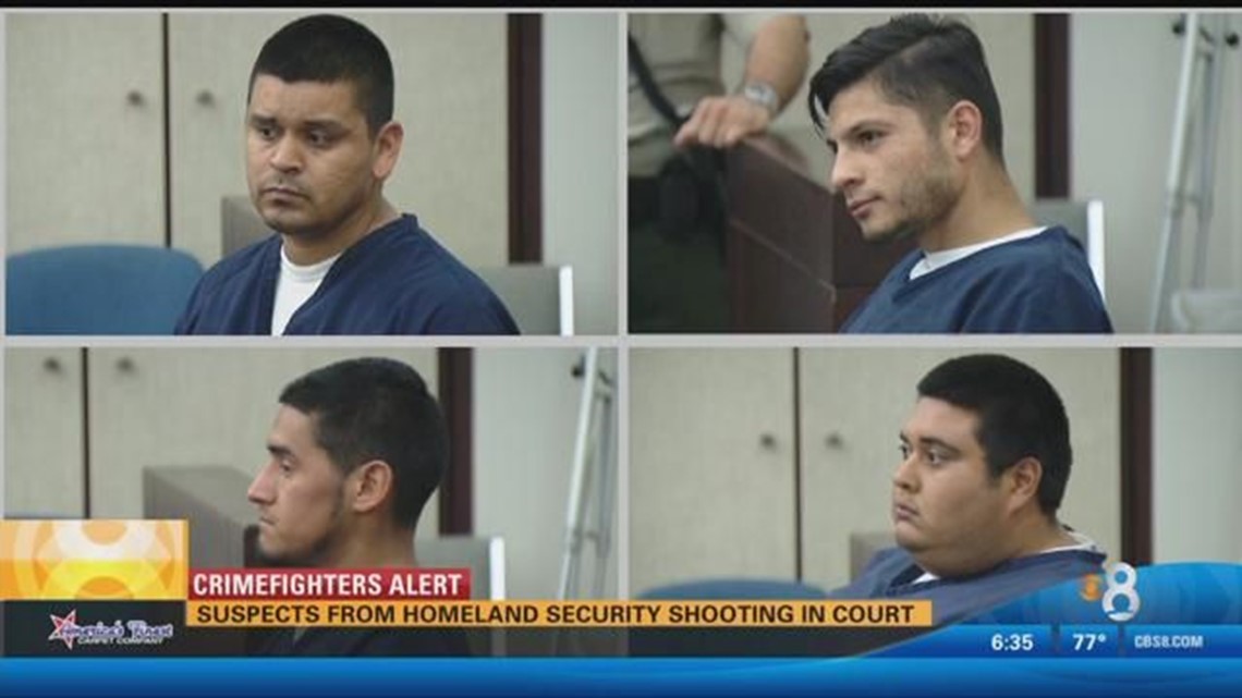 Suspects from Homeland Security shooting appear in court | cbs8.com
