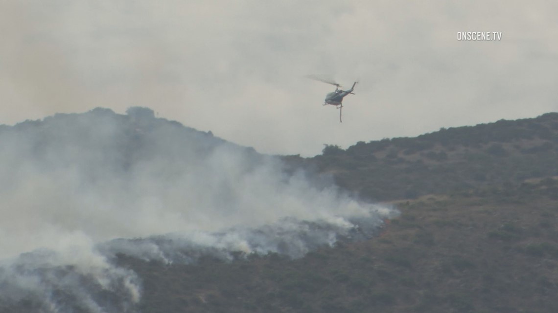 Brush fire contained near Otay Reservoir | cbs8.com