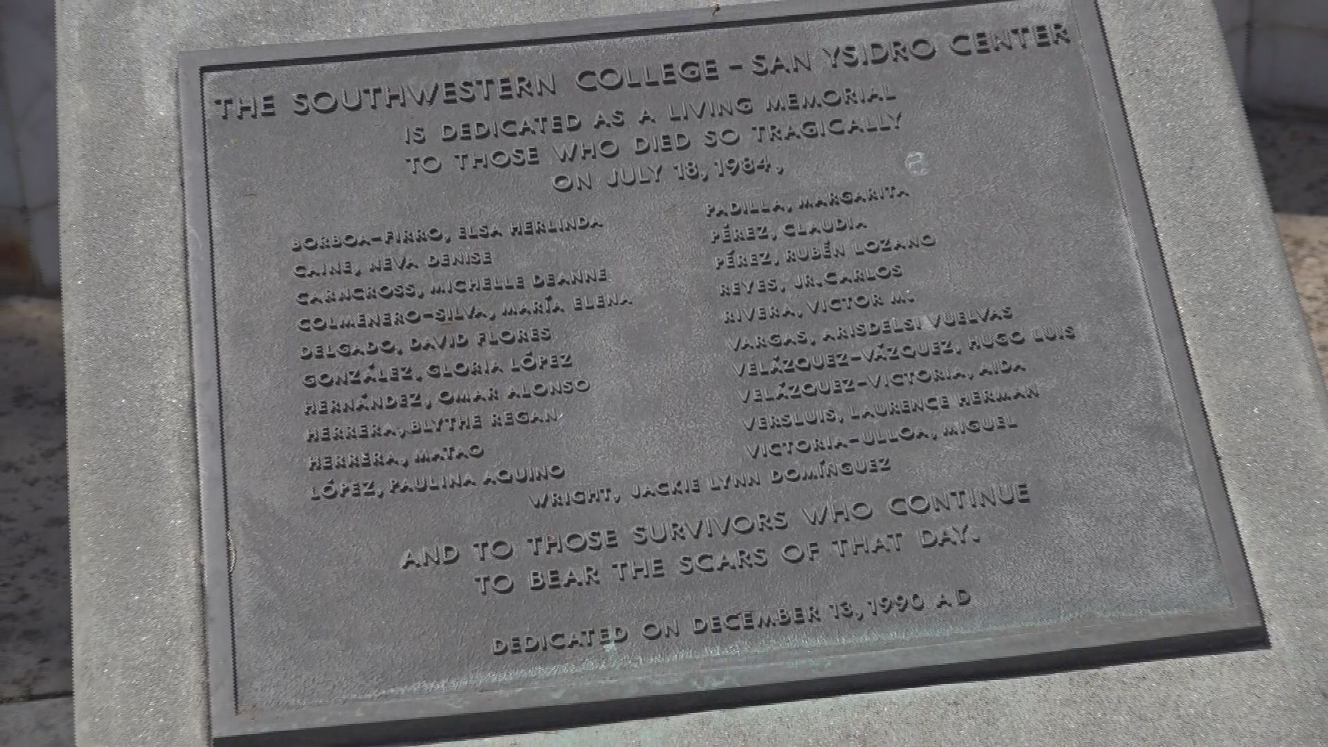 Memorial held for victims of McDonald's Massacre on 37th anniversary of ...