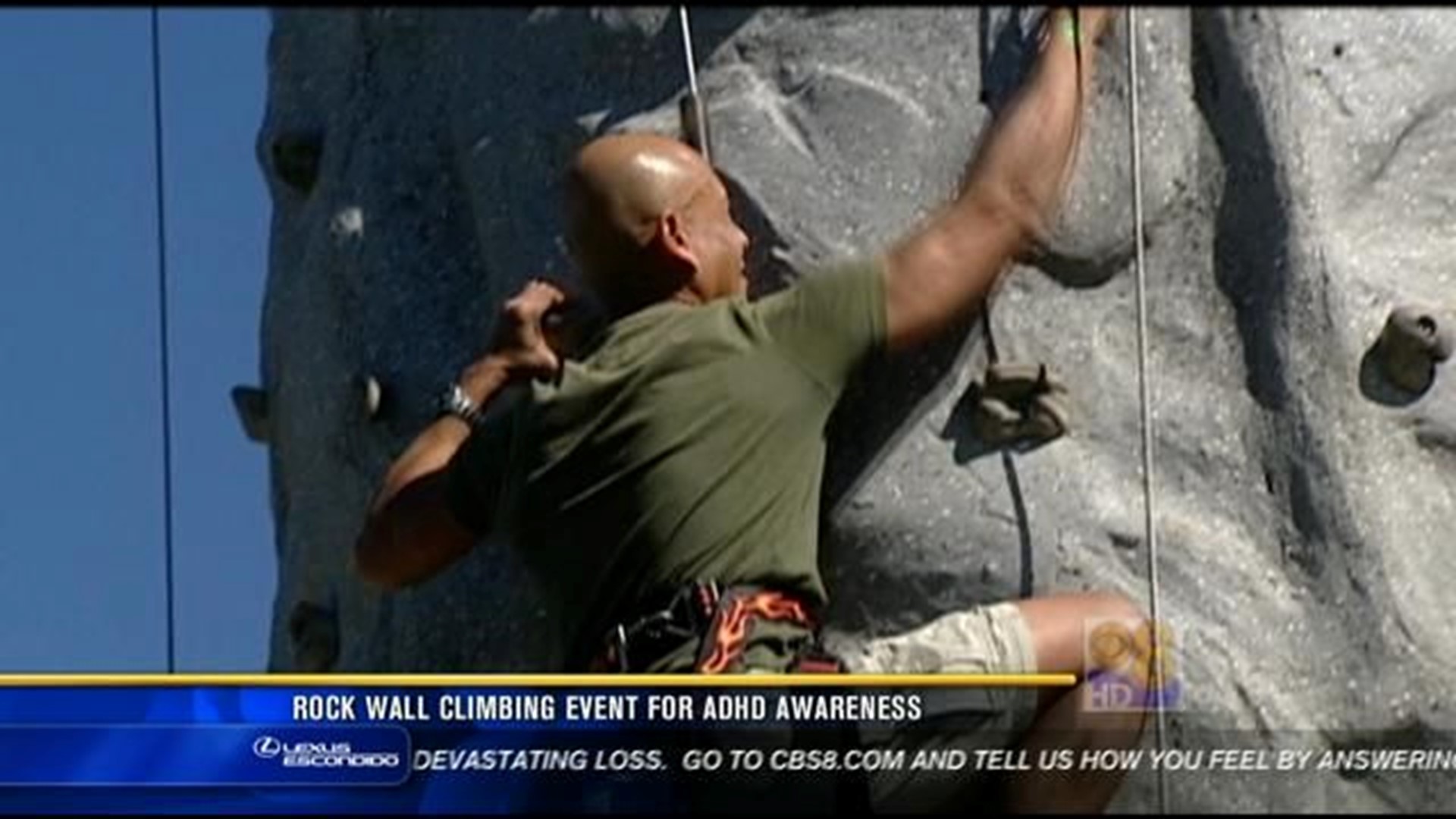 Rock wall climbing event for ADHD awareness | cbs8.com