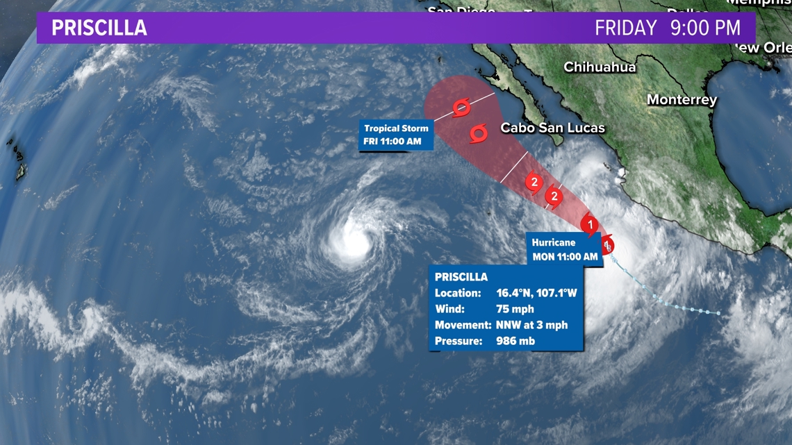 Hurricane Priscilla lashes western Mexico with heavy rain and strong ...