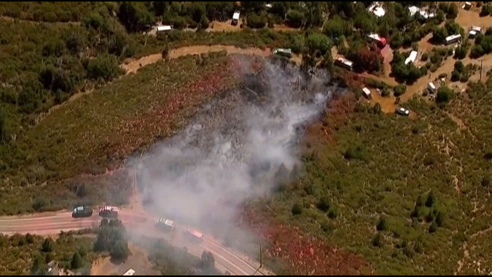 Brush fire, smoke, flames, any evacuations, map in Julian off SR-79 | cbs8.com