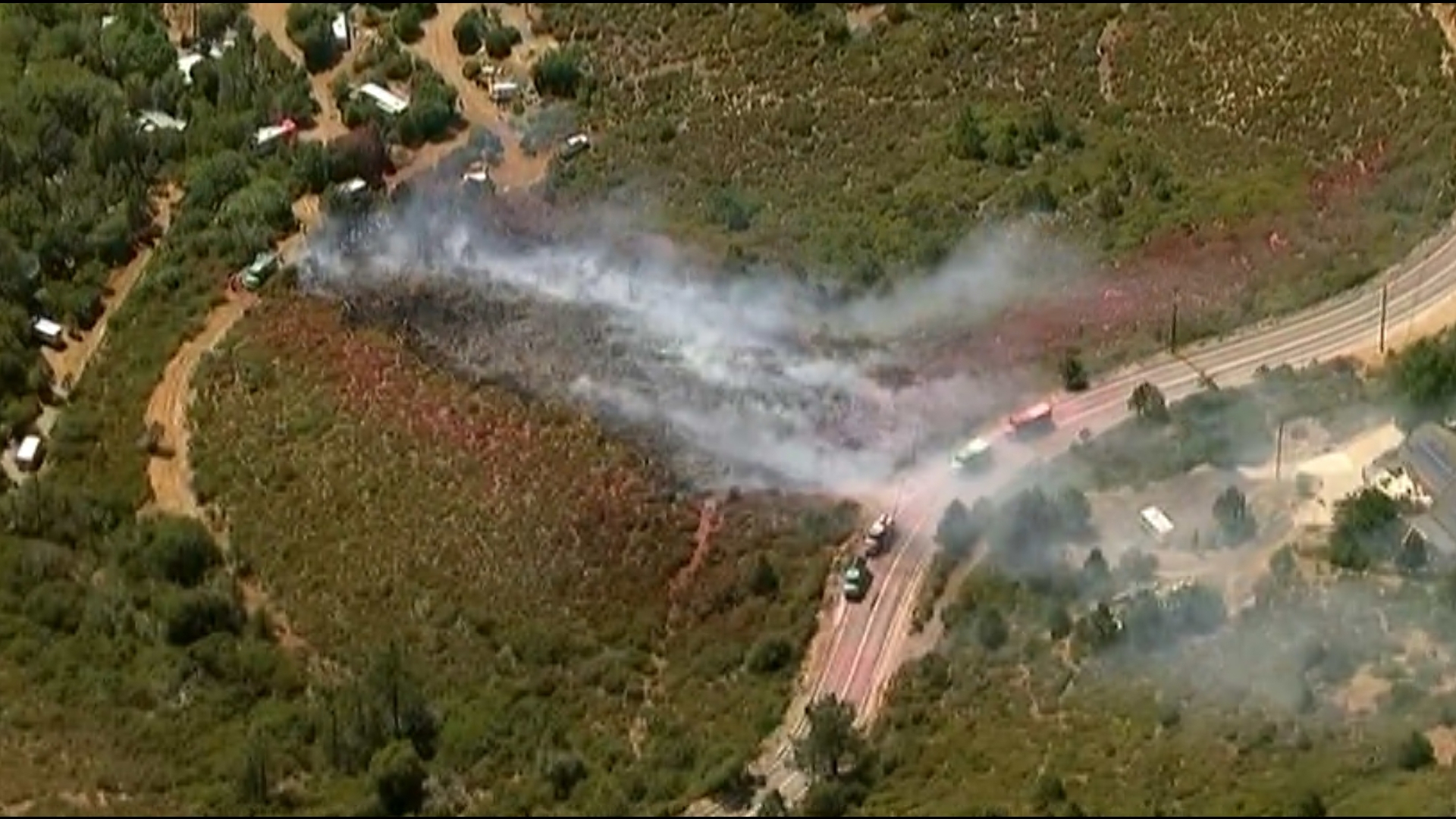 Brush fire, smoke, flames, any evacuations, map in Julian off SR-79 | cbs8.com
