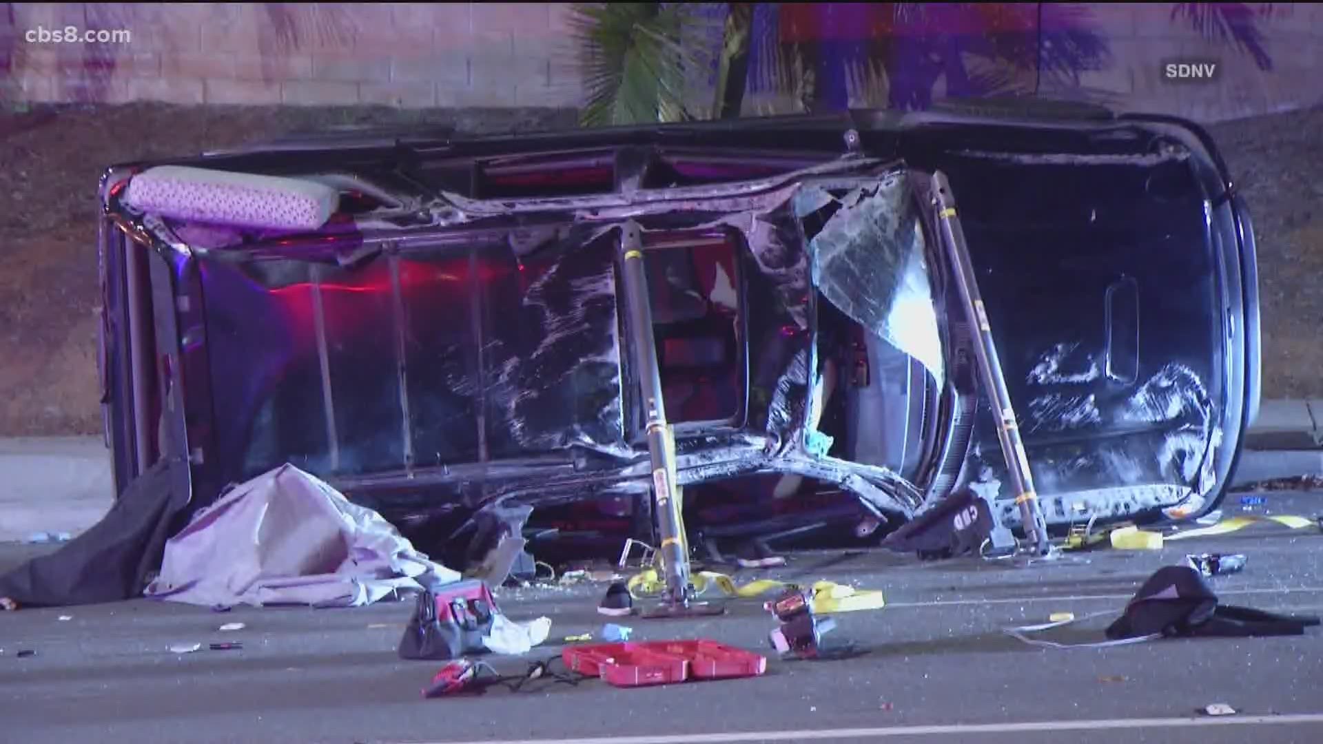Deadly SUV rollover crash involves 8 passengers, all minors, in Carlsbad | cbs8.com