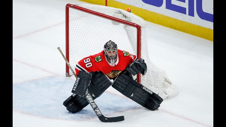 How did a 36-year-old accountant play goalie in Chicago Blackhawks' win ...