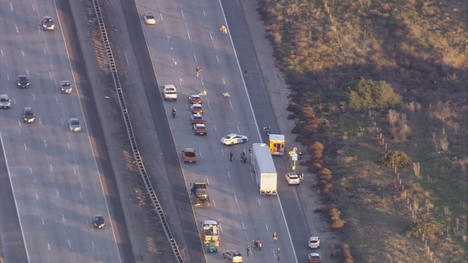 Pedestrian fatally struck by car on I-5 near Camp Pendleton | cbs8.com