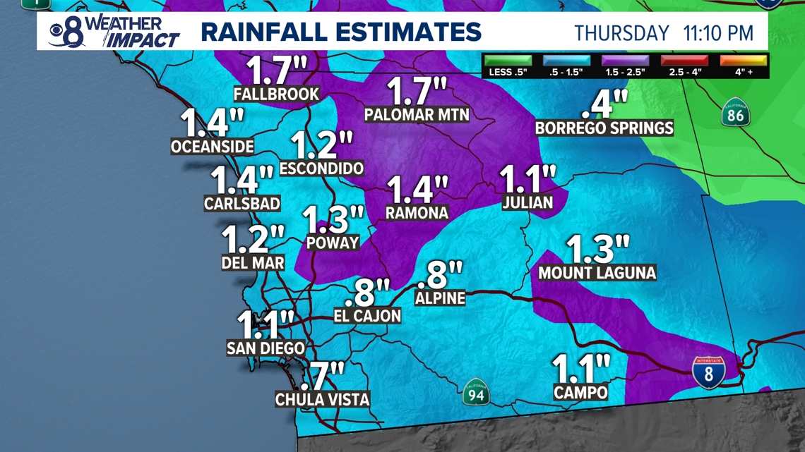 A wet New Years Eve with rain intensifying through the morning | cbs8.com