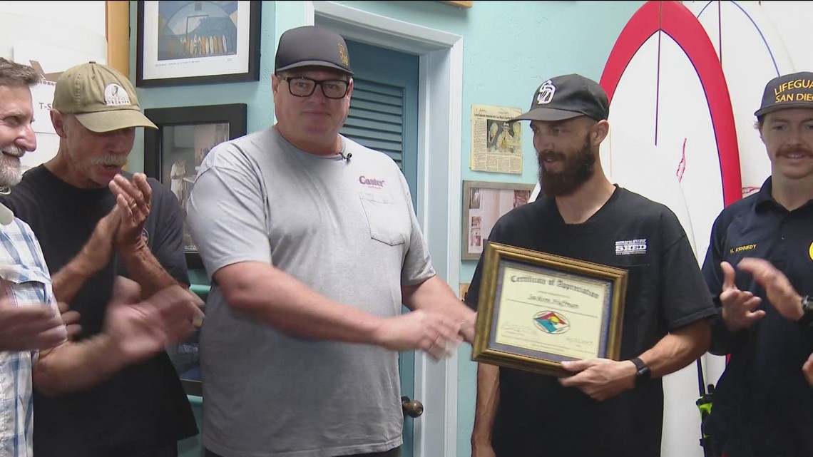 Surfer saves another surfer's life in Ocean Beach | cbs8.com