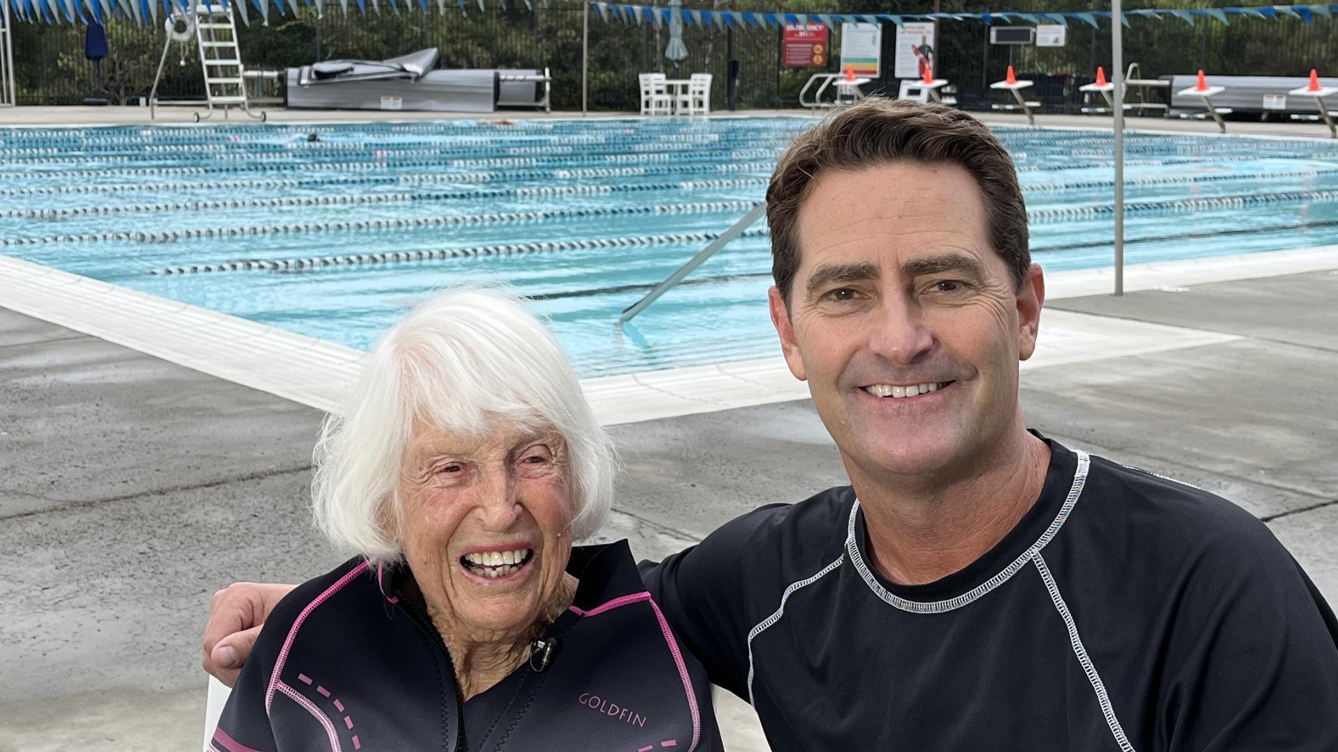 Jean Sweetwood turns 100 with inspiring workout at gym | cbs8.com