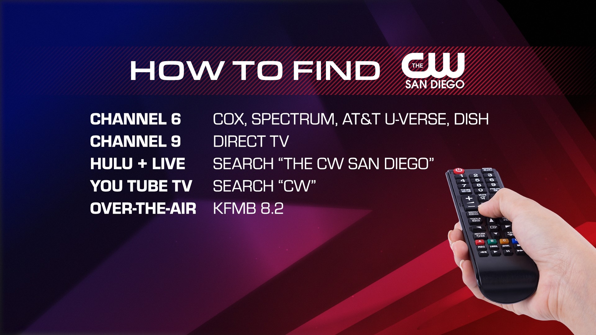 How to watch The CW in San Diego | cbs8.com