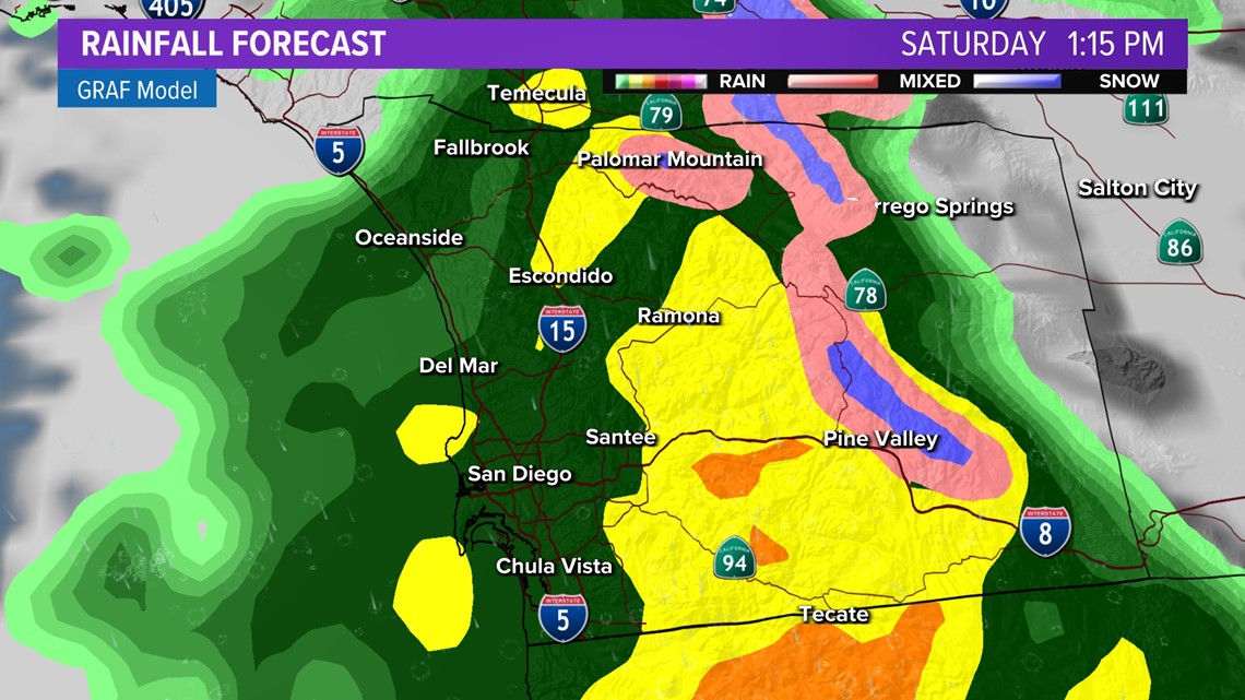 Easter weekend storm set to bring heavy rain to San Diego County | cbs8.com