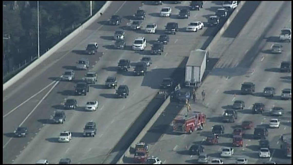 Traffic tied up on Interstate 5 after big rig crash | cbs8.com