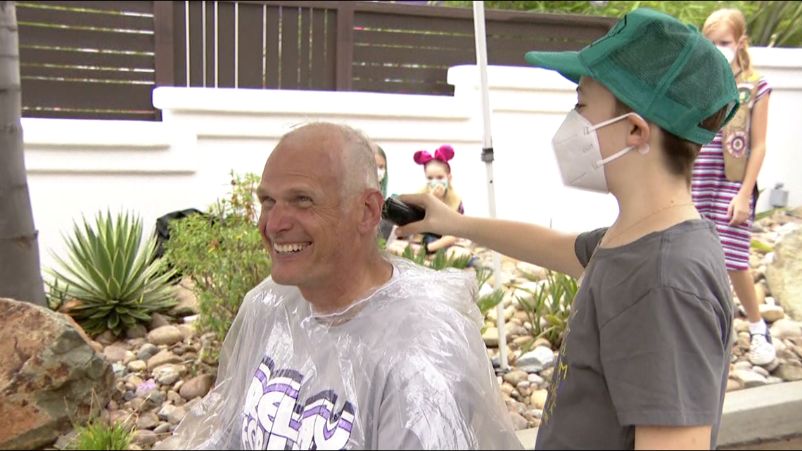 Dads and daughters cut their hair to support 14-year-old cancer patient ...