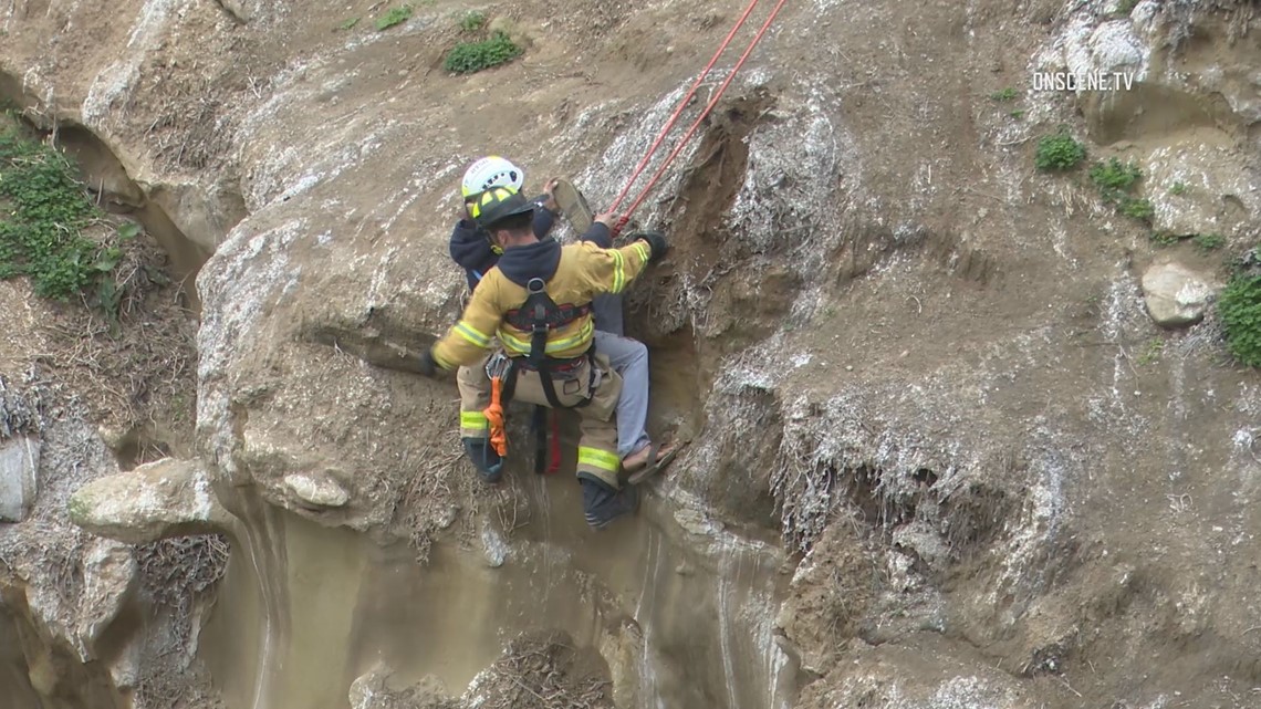 Firefighters rescue man stranded on cliff in La Jolla | cbs8.com Firefighters rescue man stranded on cliff in La Jolla | cbs8.com