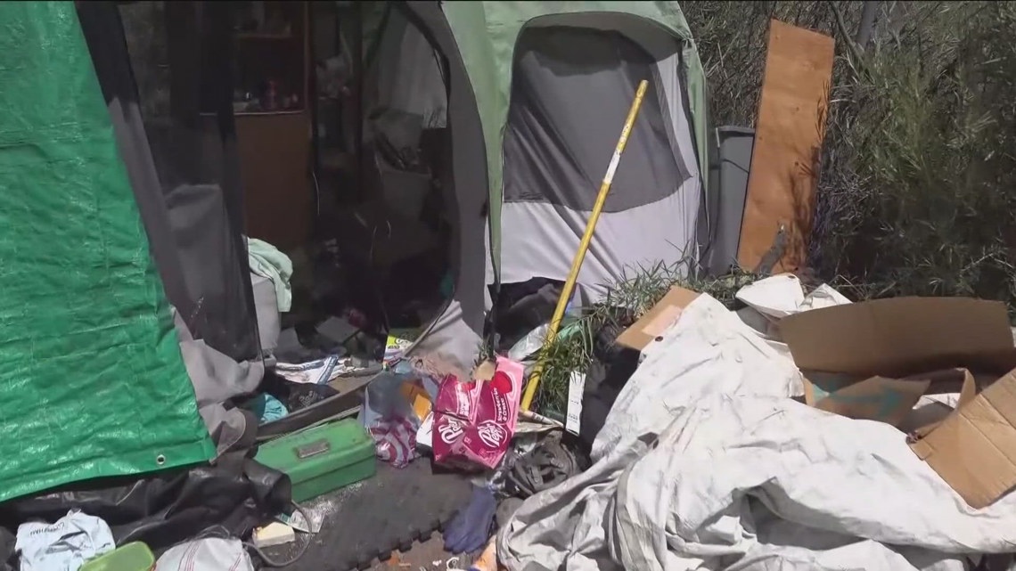 New bill expedites homeless encampment removal along CA highways | cbs8.com