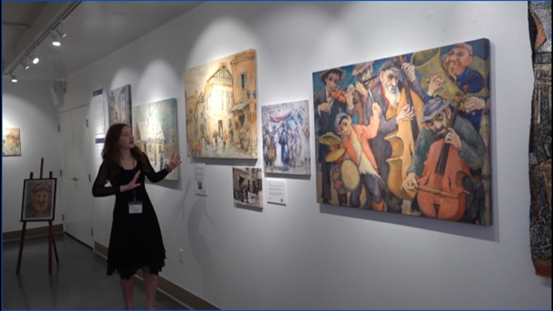Holocaust art exhibit at Lawrence Family Jewish Community Center | cbs8.com