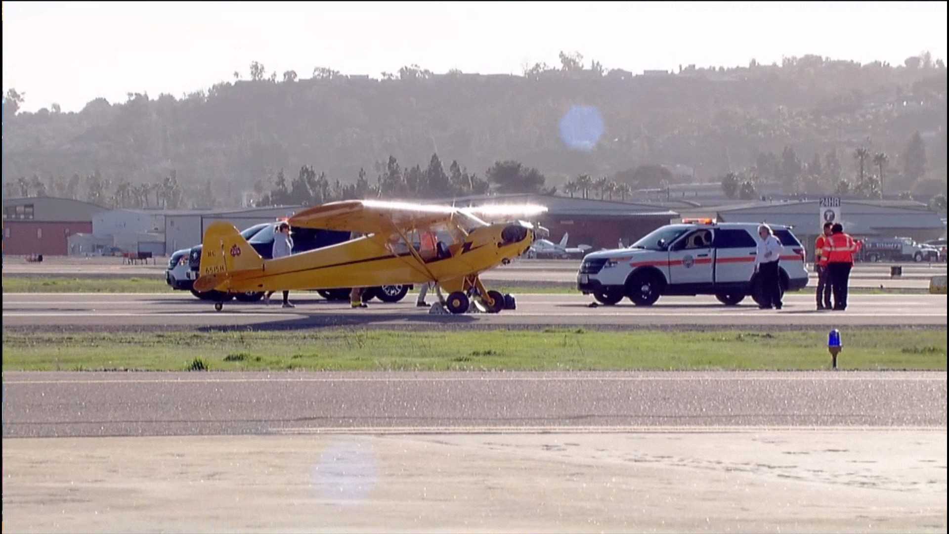 Small plane crashes on runway of Gillespie Field | cbs8.com