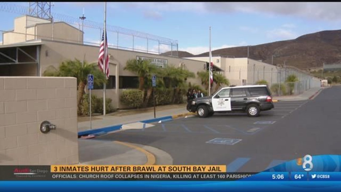 3 inmates injured after brawl at South Bay jail | cbs8.com