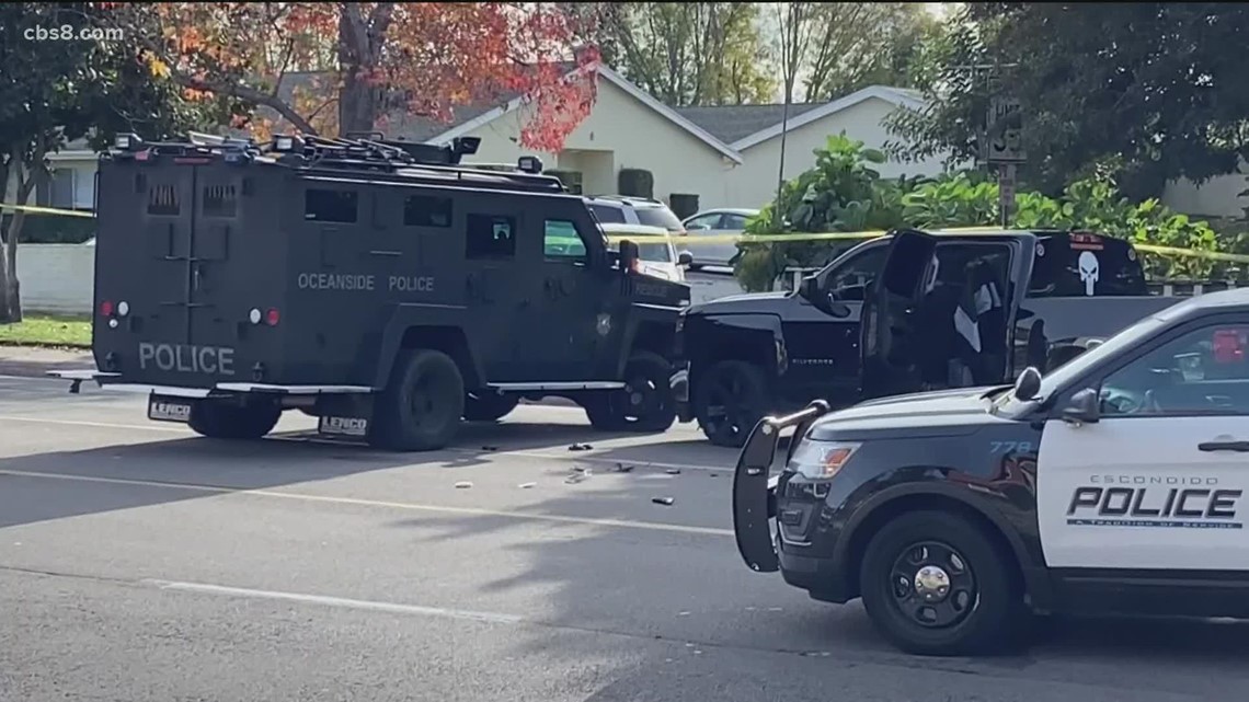 Shooting after police chase in Escondido | cbs8.com