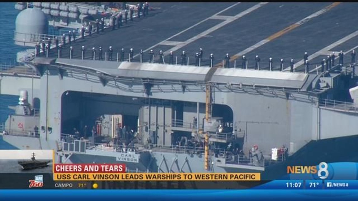USS Carl Vinson leads warships to Western Pacific | cbs8.com