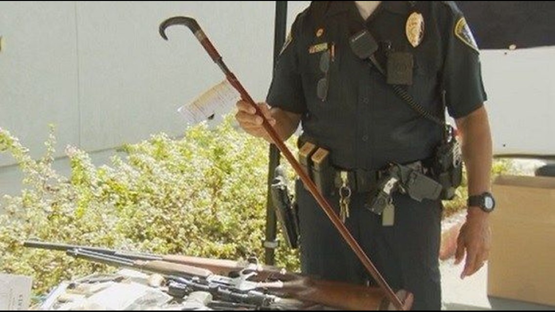 Some unusual guns appear at gun buyback event | cbs8.com