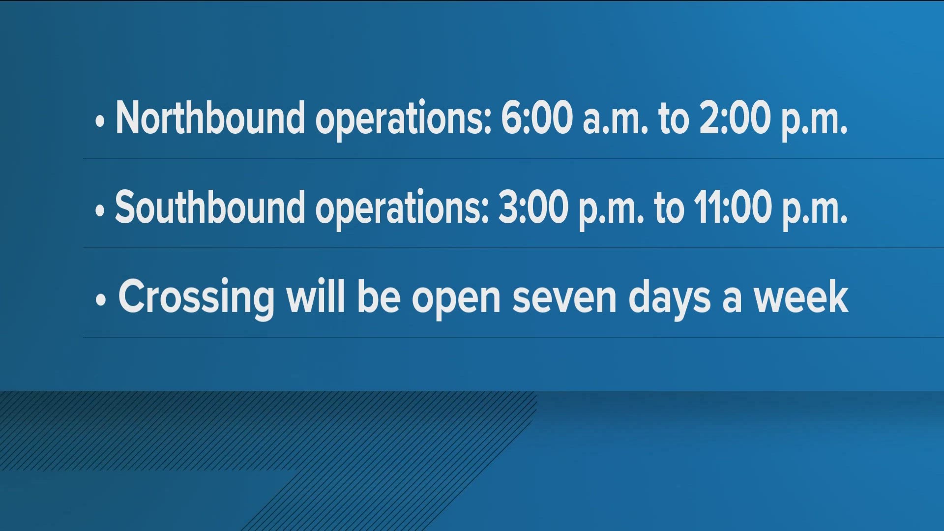 PedWest Border Crossing reopens to the public on Thursday | cbs8.com