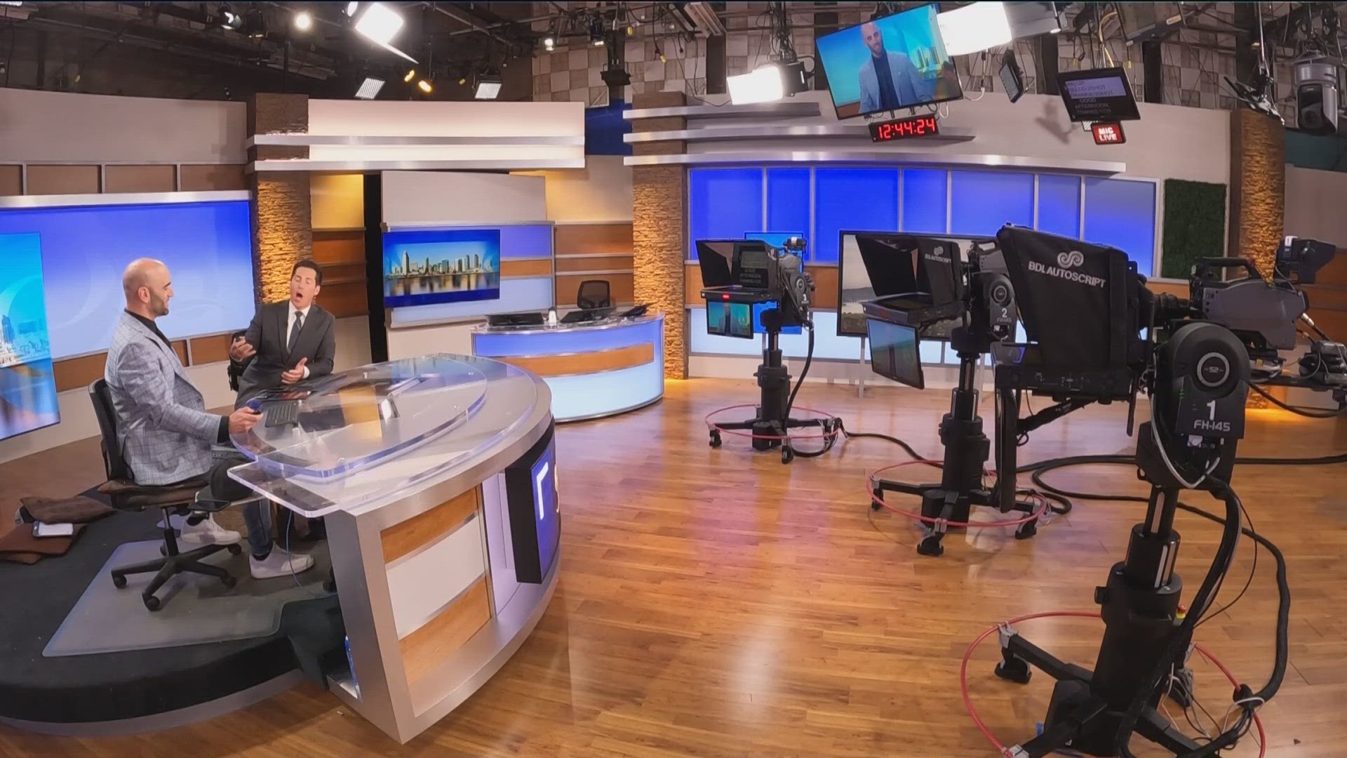 Frankie V. from Channel 933 tries out being a news anchor | Trading ...