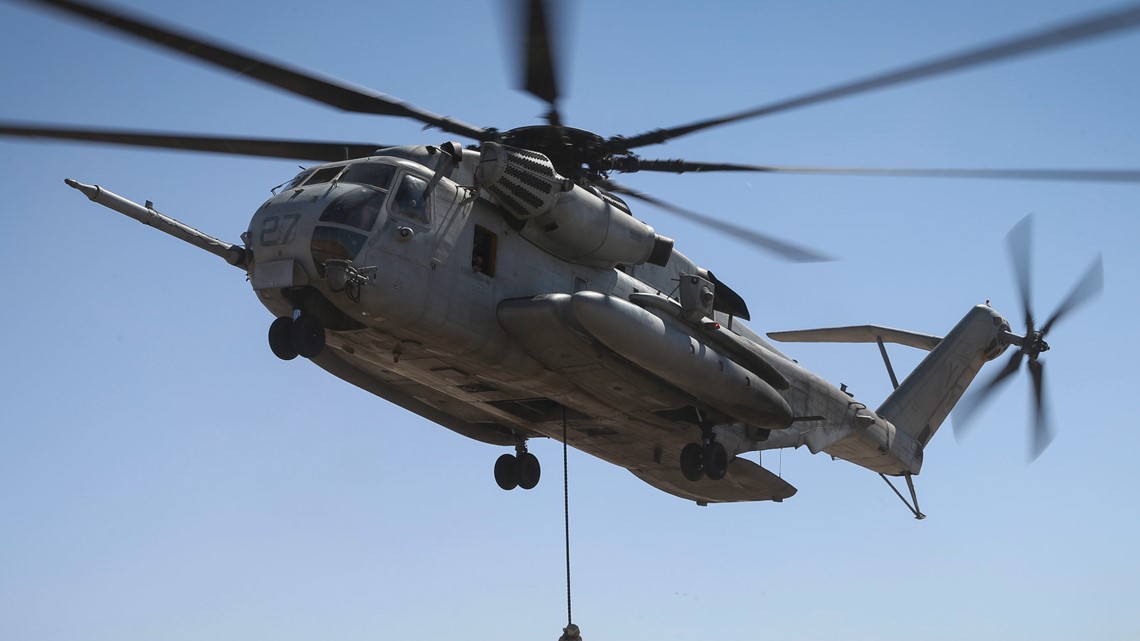 Search for Marine helicopter underway after 5 on board missing | cbs8.com