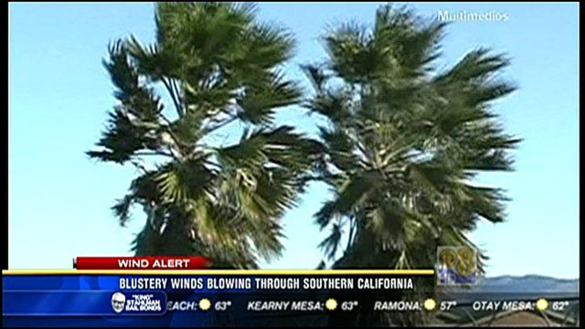 Blustery winds blowing through Southern California | cbs8.com