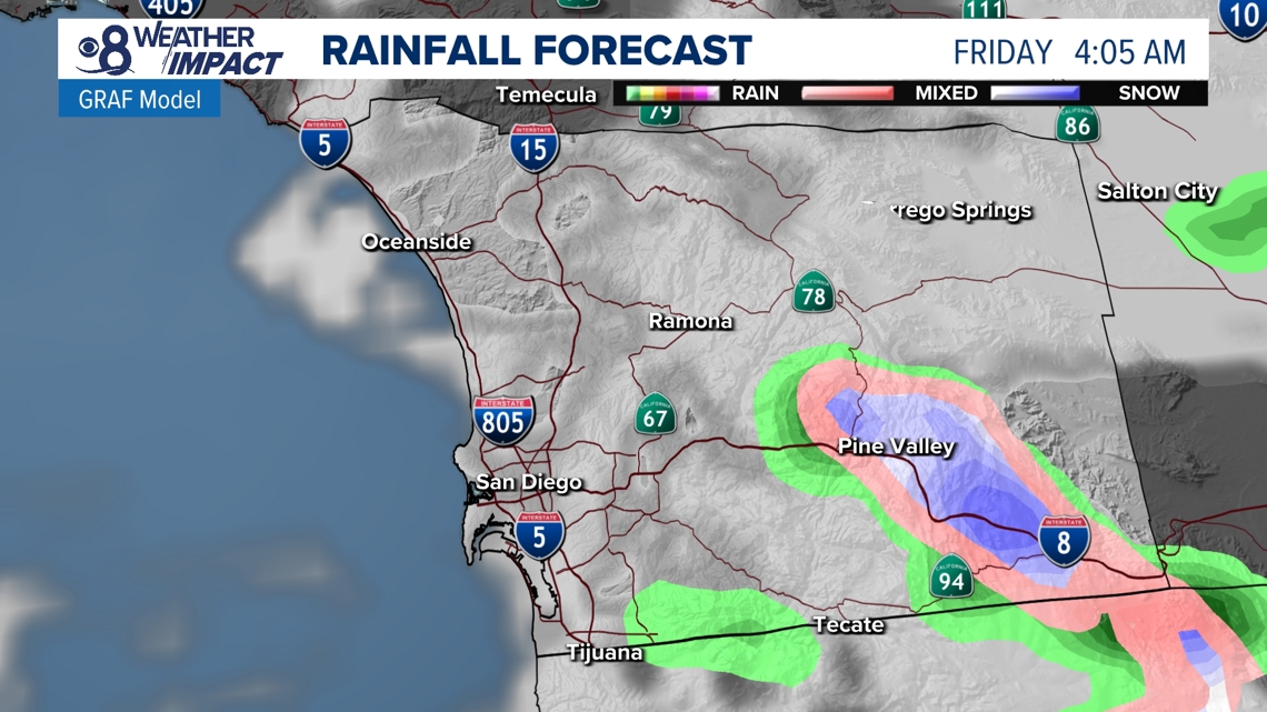 San Diego storm | Rain, snow, radar, atmospheric river | cbs8.com