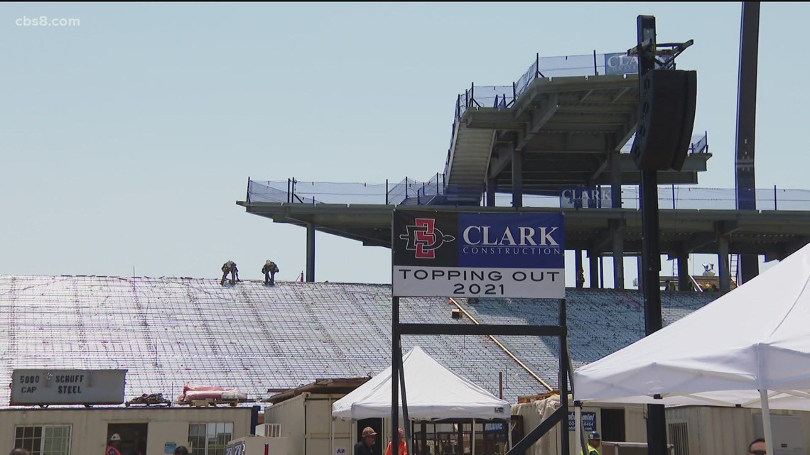New SDSU stadium celebrates big milestone with ceremony | cbs8.com