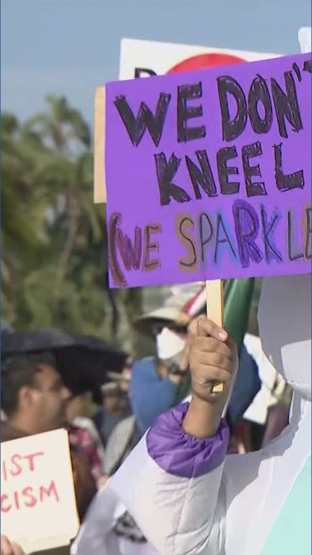 San Diego 'Free America Walkout' rallies protest ICE tactics on Trump ...