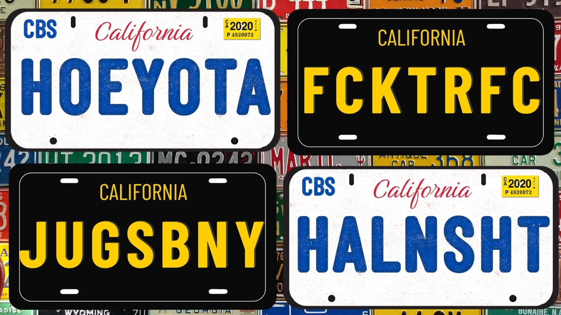 Rejected license plates in California | cbs8.com