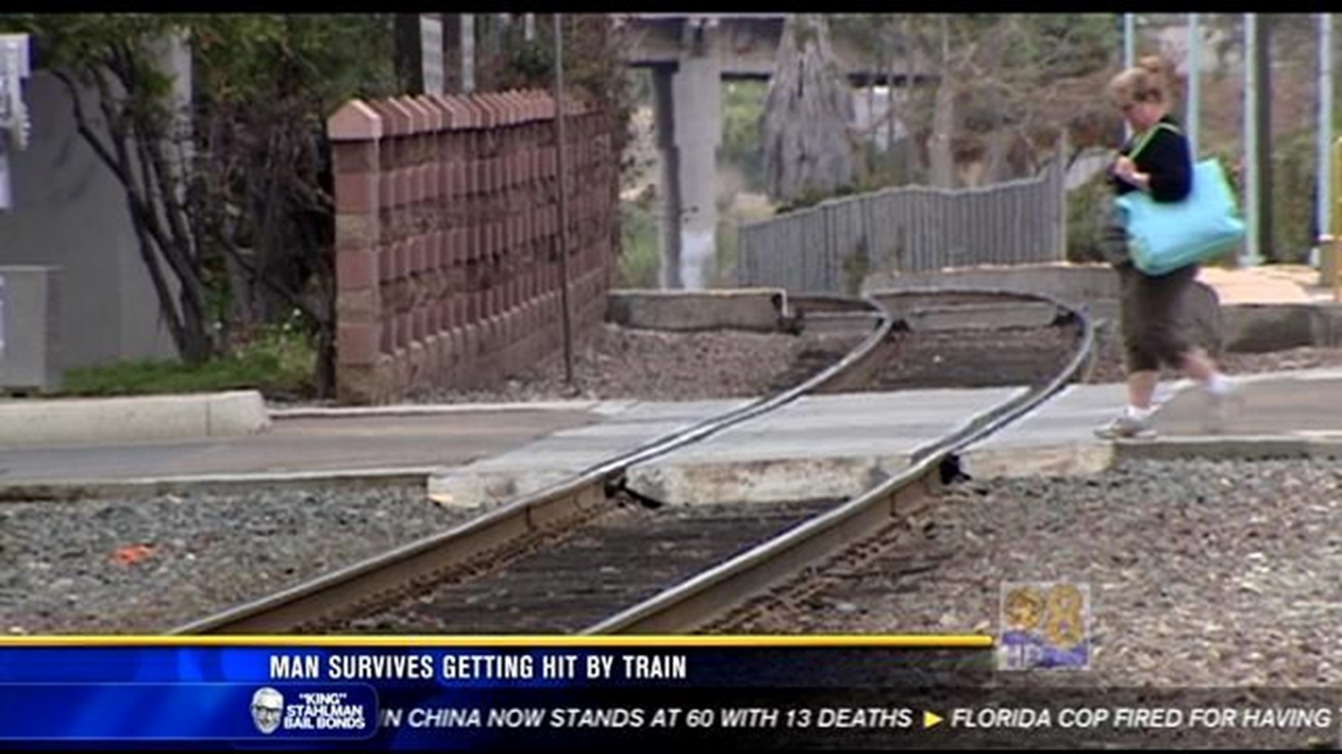 Drunken man hit by passenger train in Carlsbad survives | cbs8.com