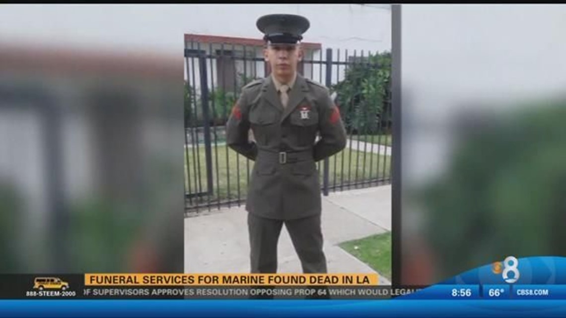 Funeral for Camp Pendleton Marine found dead in LA | cbs8.com